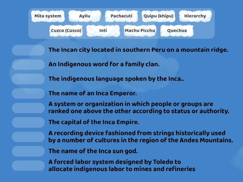 Inca Empire - Match up