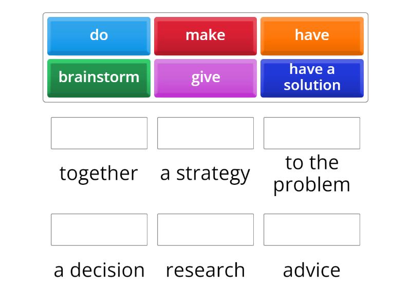 Problem-solving - Match up