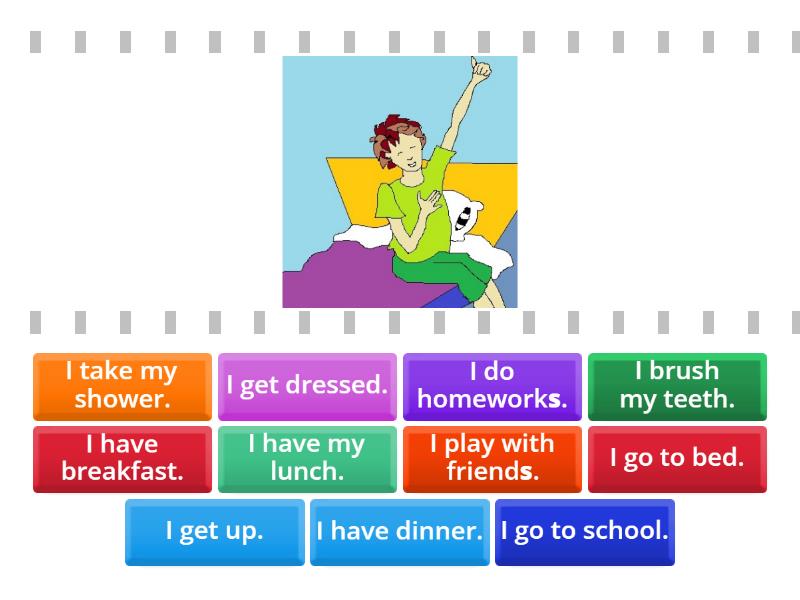 Act 3 Voc DAILY ROUTINE - Find the match