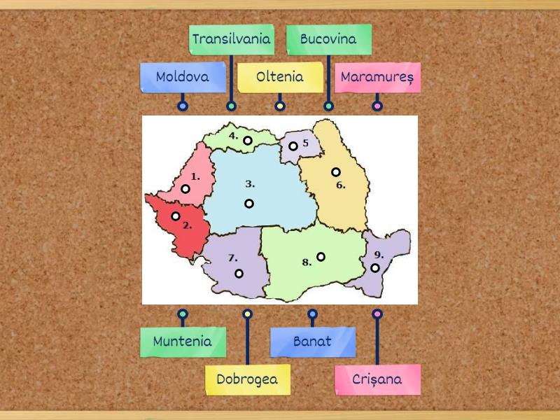 România regiuni - Labelled diagram