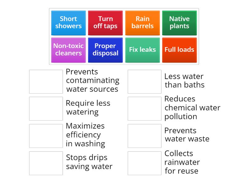 How to save water - Match up