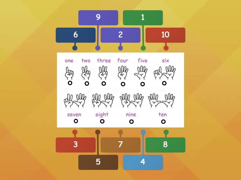 NUMBERS 1-10 Label - Labelled diagram