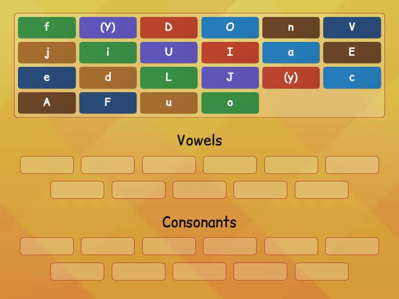ITEL 1.15 Vowel or Consonant (Upper and Lower Case; 11 Consonants ...