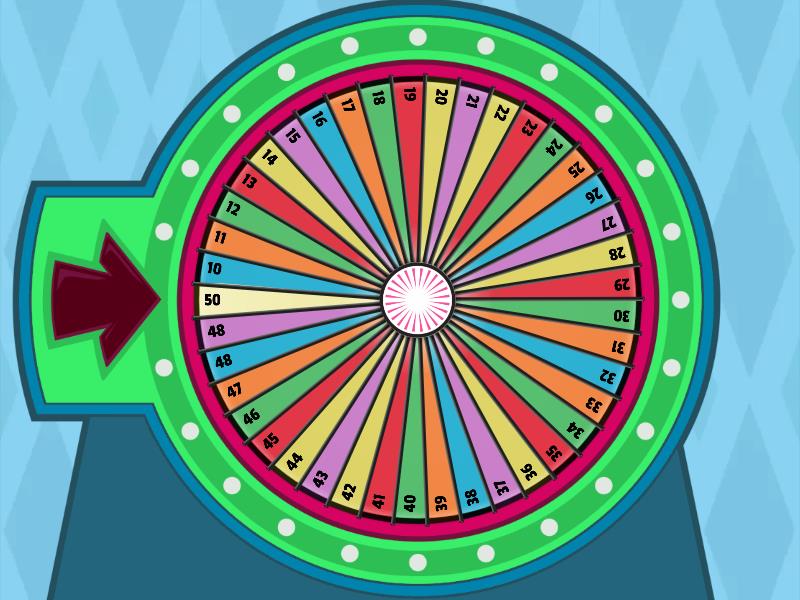 Numbers 10-50 - Spin the wheel