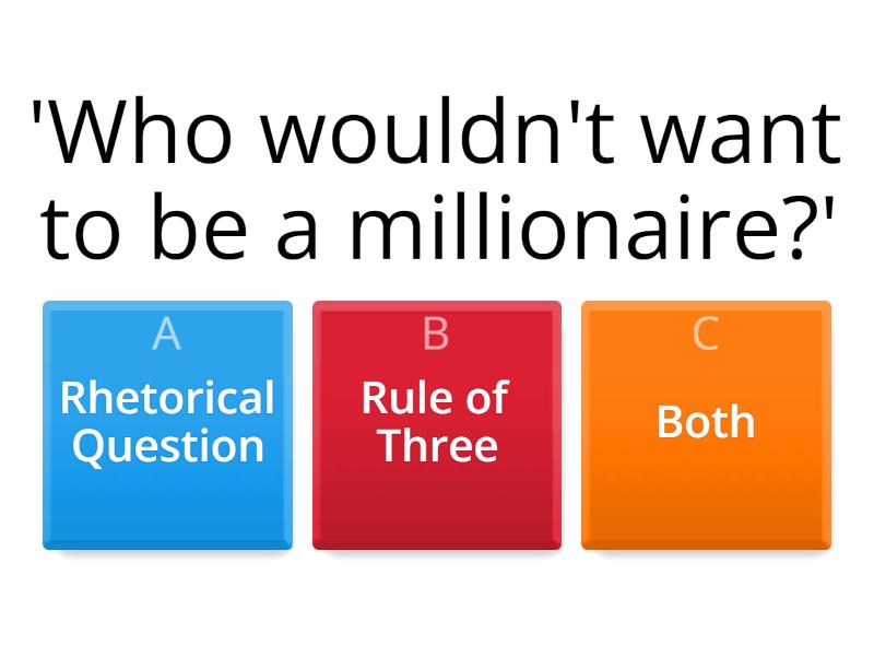 Rhetorical Questions vs Rule of Three - Quiz