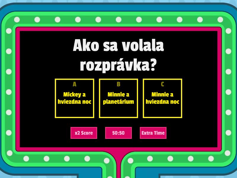 Quiz - Minnie a hviezdna noc - Gameshow quiz