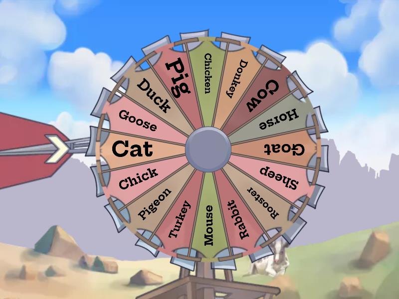 Farm animals - Spin the wheel