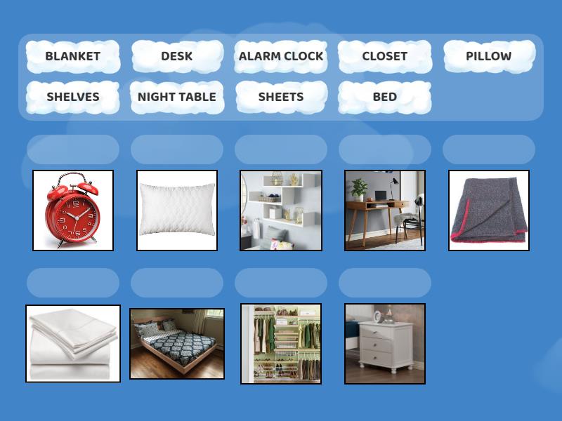 BEDROOM OBJECTS - Match up