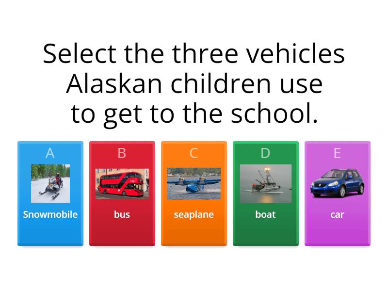 Vehicles and describing things. - Quiz