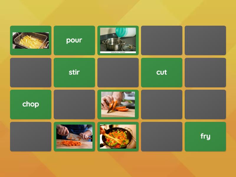 S3 cooking vocabulary - Matching pairs