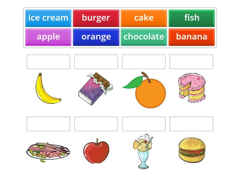 Unit 12 Food - Match up