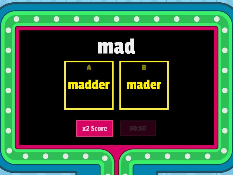 UFLI 108 Doubling Rule ER EST - Gameshow quiz