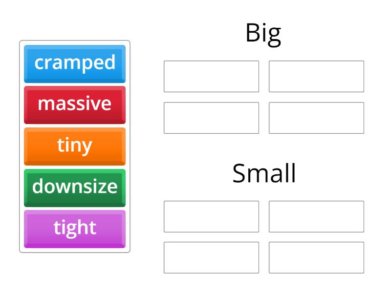 WeHelpU - Vocabulary - Tiny House - Group sort