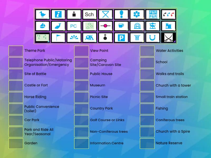 Map Symbols - Match up