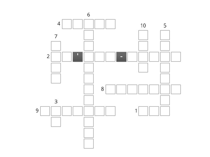 Question words in French - Crossword