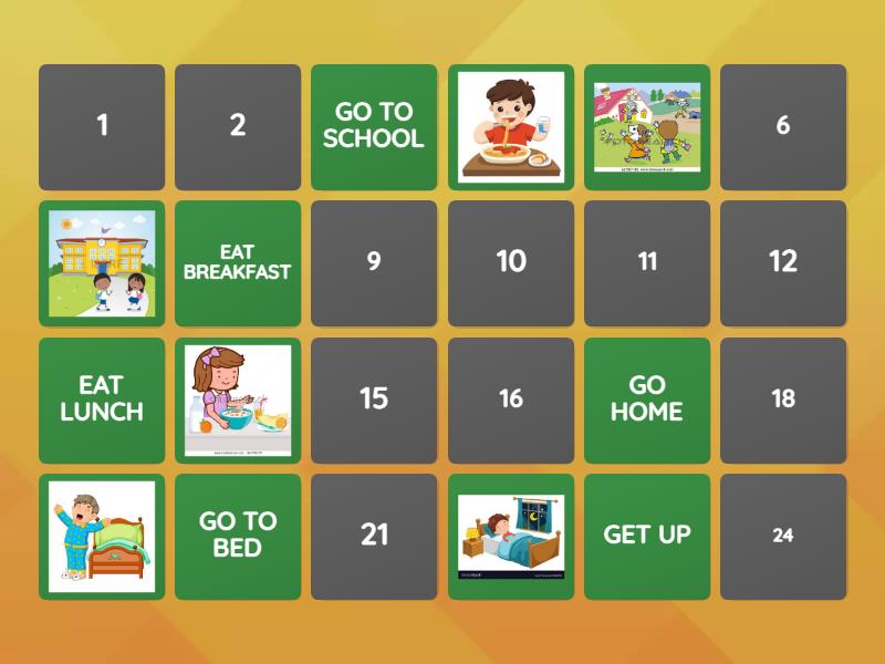 DAILY ROUTINE - Matching pairs