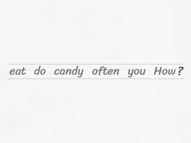 How often and adverbs of frequency - Reordenar