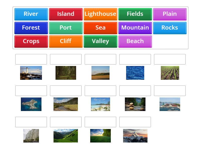 Landscape labels - Une las parejas