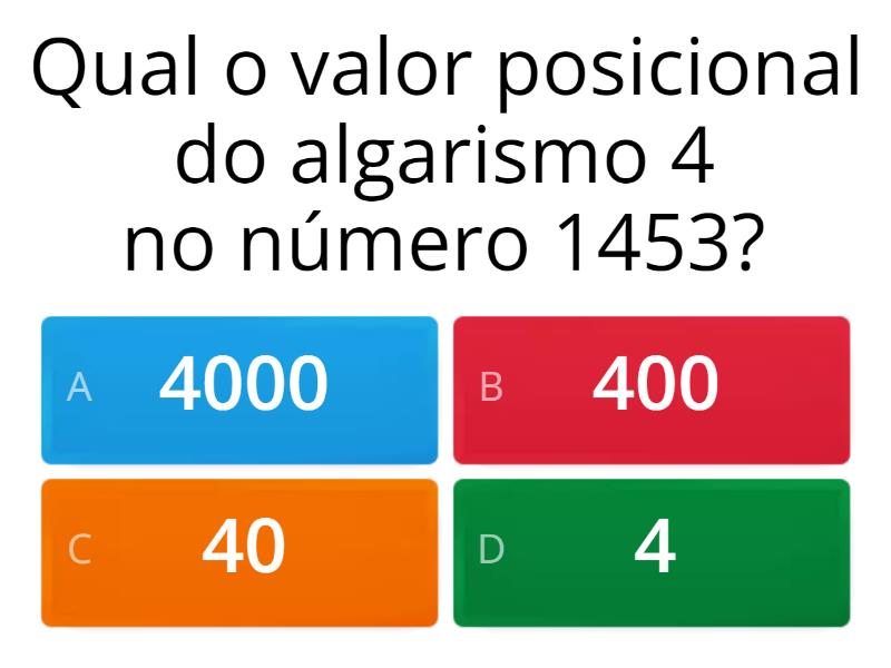 Valor posicional - Quiz