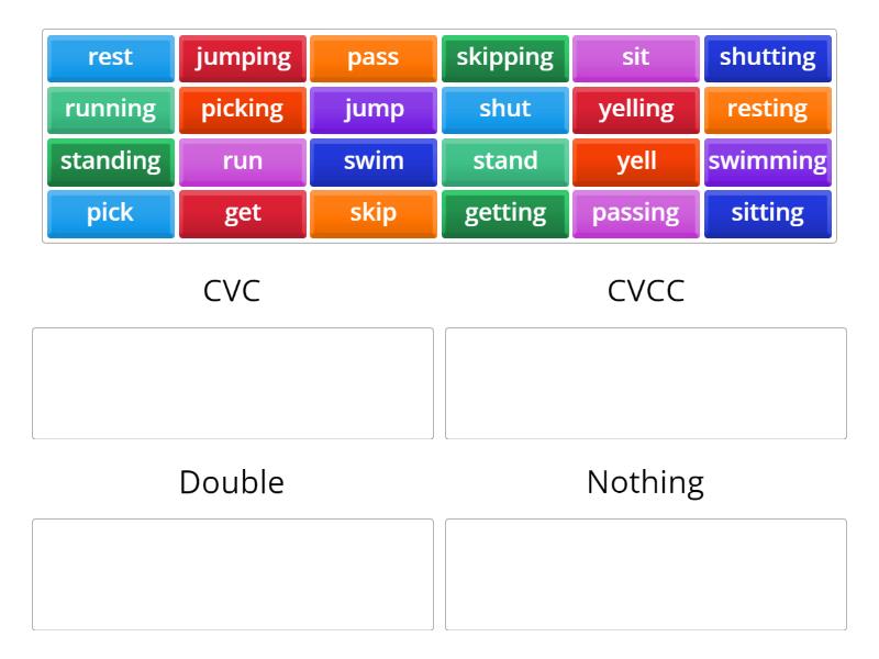 Sort 2 Adding Ing Group Sort