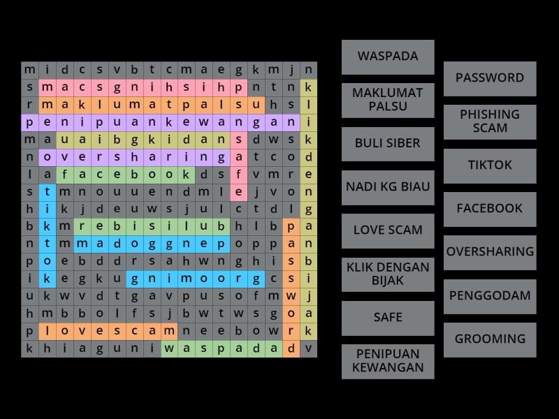 CARI PERKATAAN BERKAITAN TEKOLOGI MAKLUMAT ICT - Wordsearch