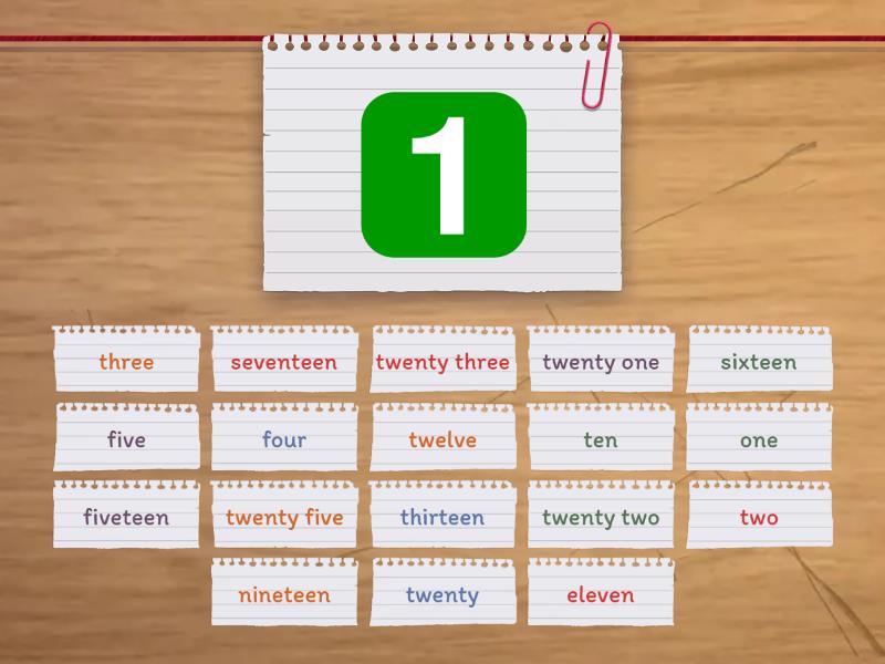 pairs of numbers - Find the match