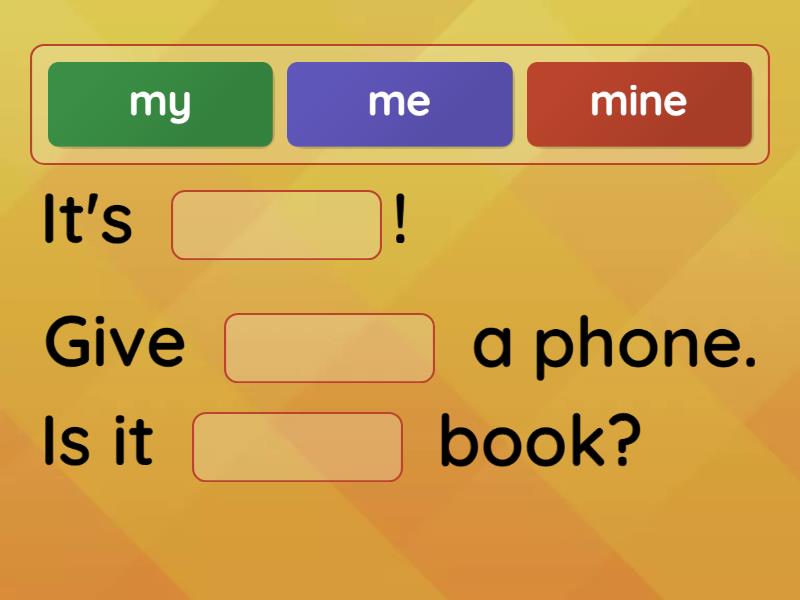 Pronouns - Complete the sentence