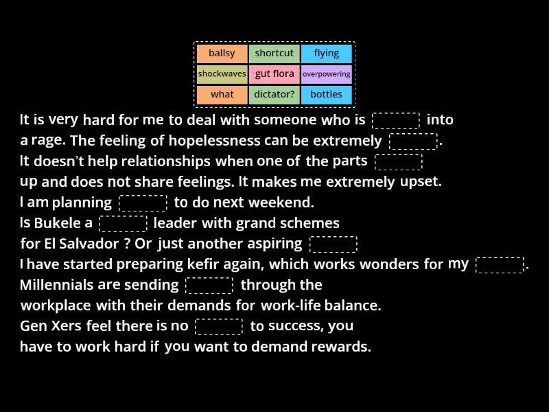 ECh + MC Vocabulary Revision July August 2024 - Complete the sentence