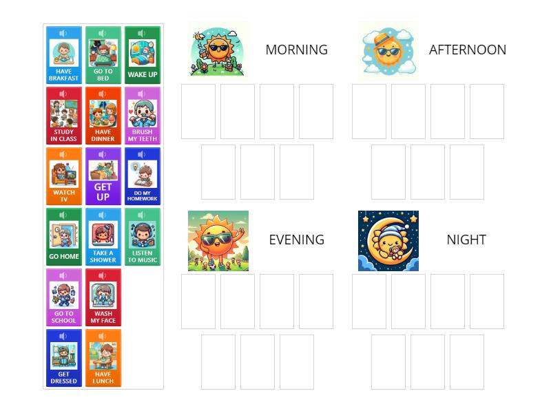 DAILY ROUTINE - Group sort