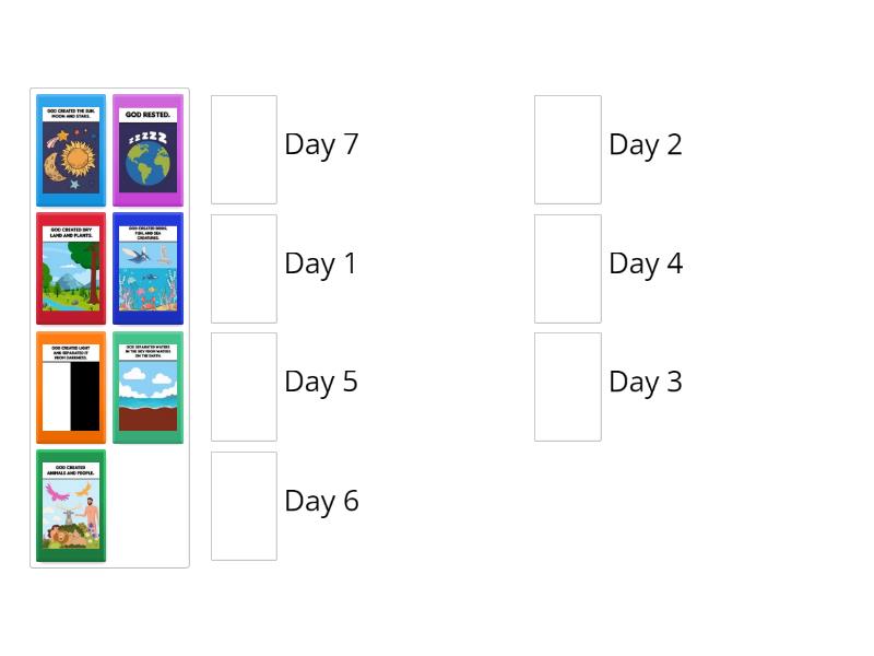 Creation Story Activity - Match up