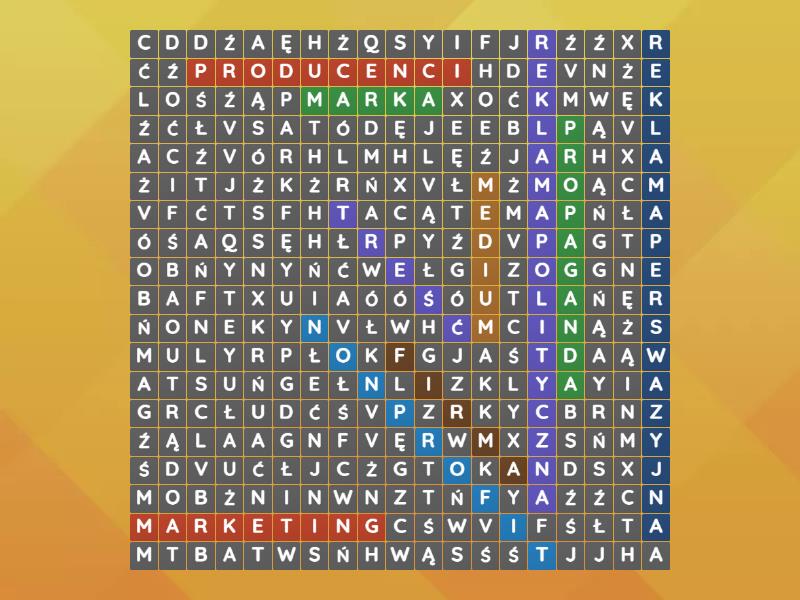 WYKRESLANKA MEGA COOLMAXING - Wordsearch