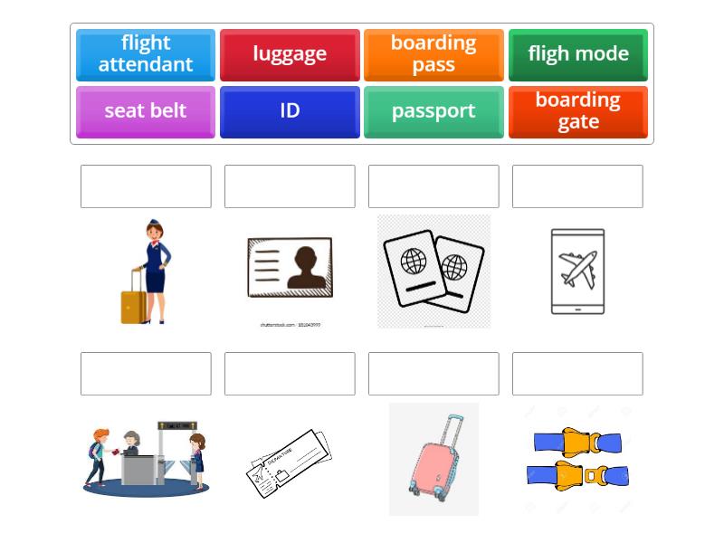 vocabulario aeropuerto - Match up