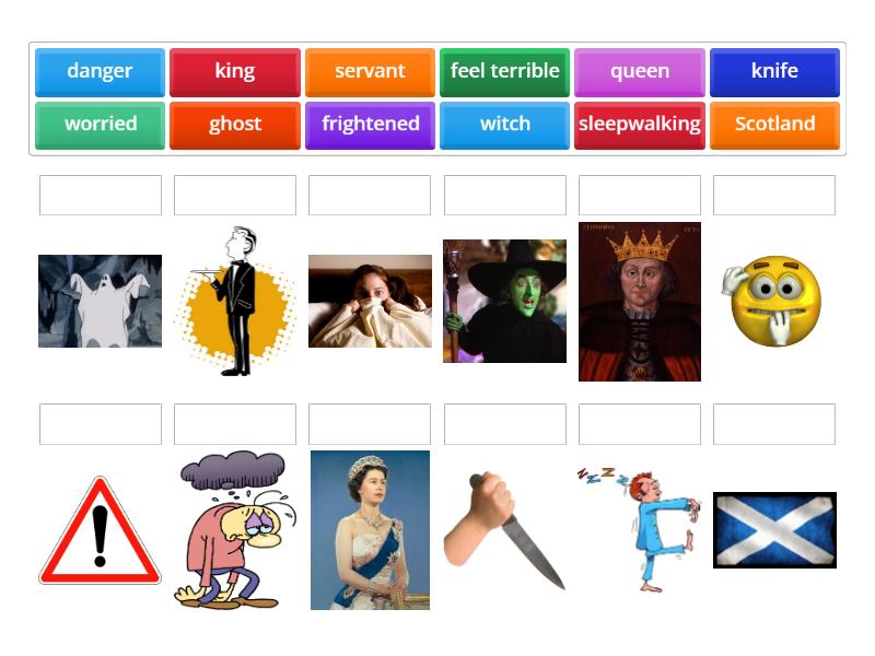 Macbeth - video vocabulary - Match up