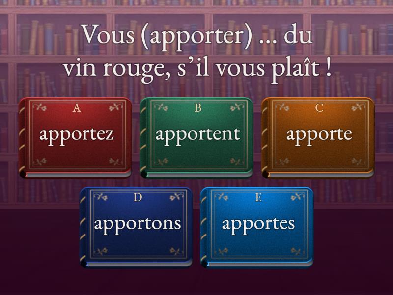 La conjugaisons des verbes -er - Quiz