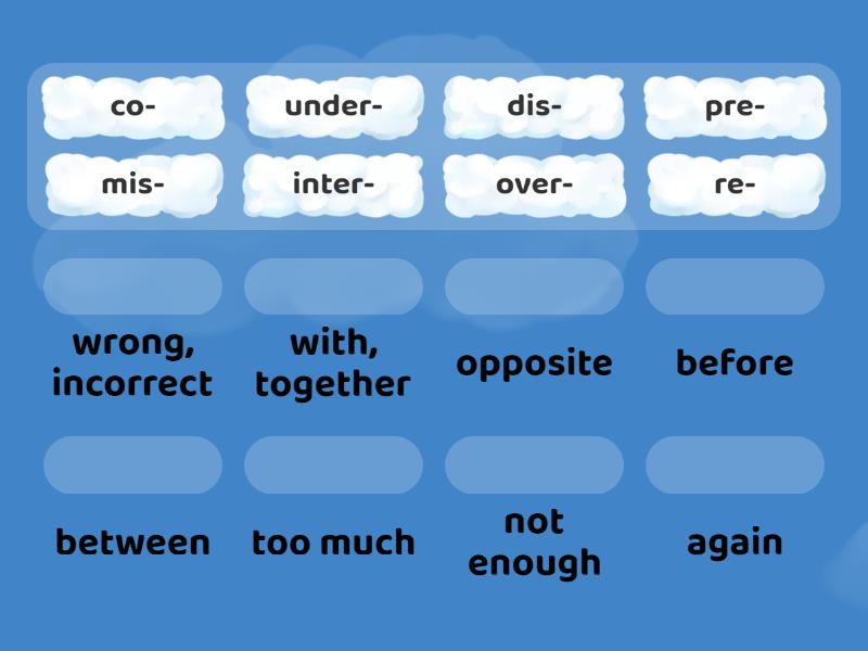 Prefixes - Match up
