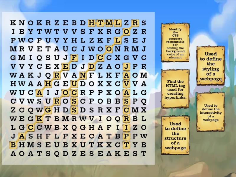 HTML, CSS, JS Basic - Wordsearch