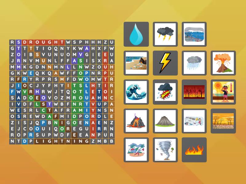 4. EXTREME WEATHER AND NATURAL DISASTERS - Wordsearch