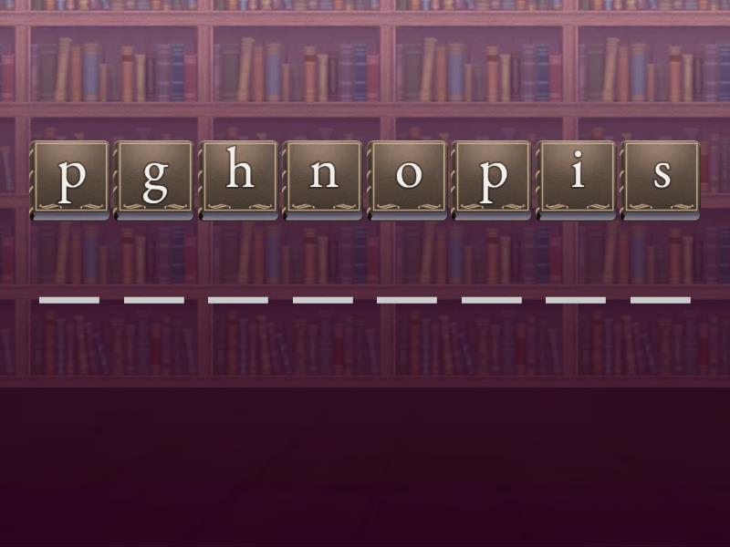 Lesson 5 Vocabulary revision - Anagram