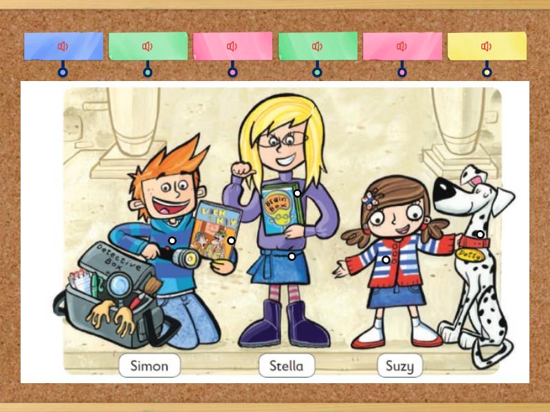 KB3 Meet the characters. - Labelled diagram