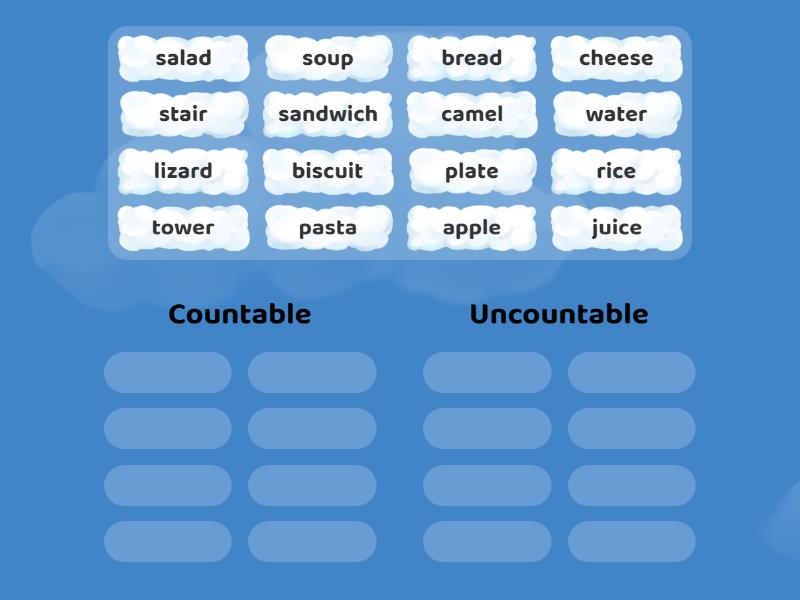 AS3 Unit 4 Countable/Uncountable - Group sort