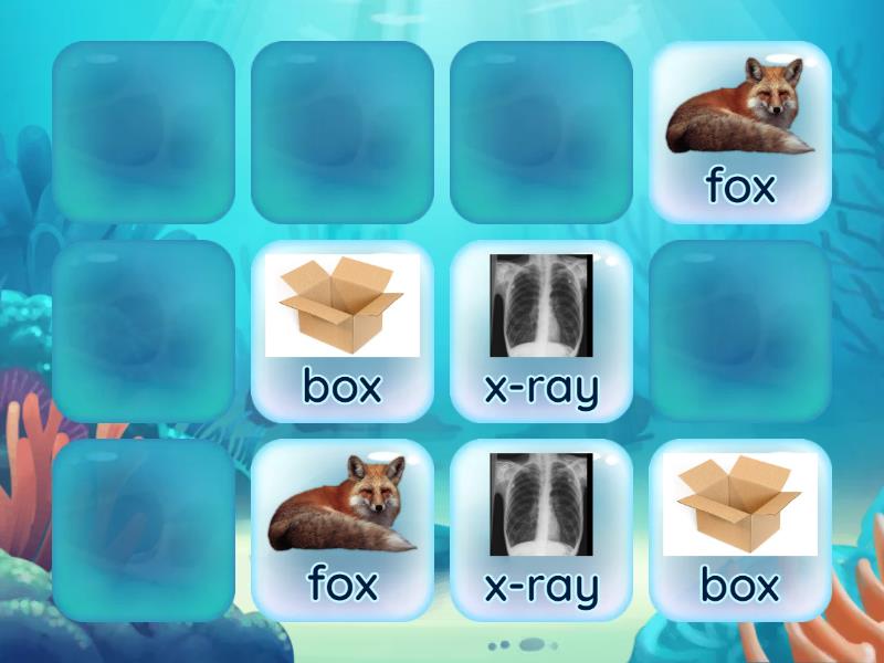 Memory letter Xx - Matching pairs