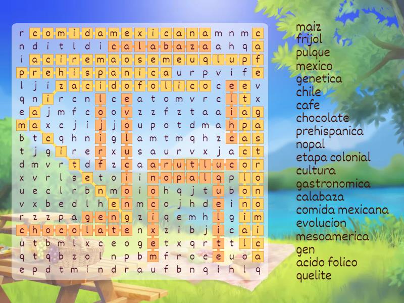 Genetica y Evolución - Sopa de letras