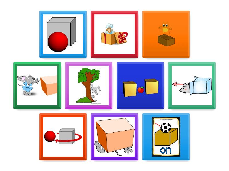 Prepositions of place vocabulary - Flip tiles