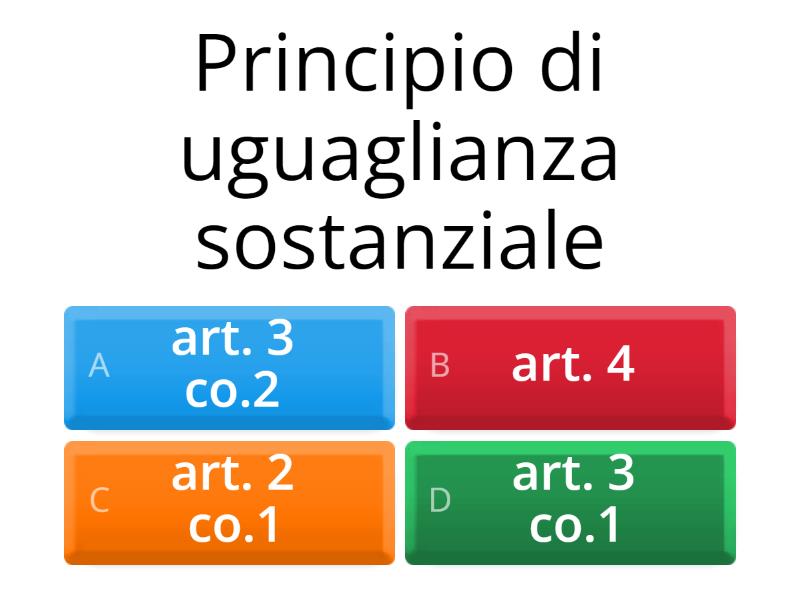 La costituzione - Quiz