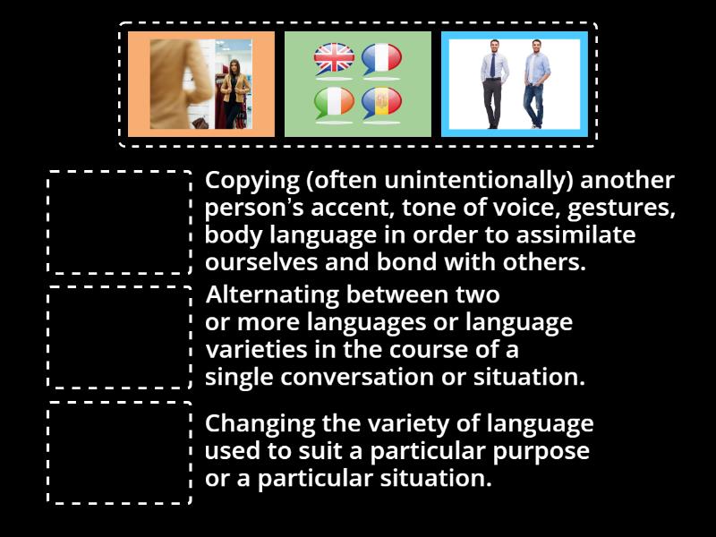 Warm-up Activity - Match up