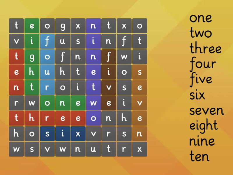 Magic Box 2 Numbers - Wordsearch