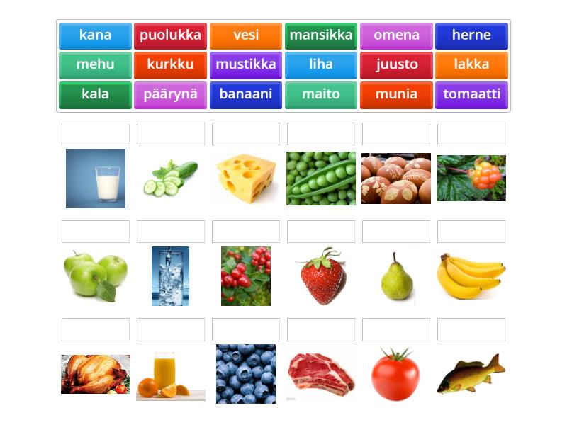 Terveellinen ruoka - Match up