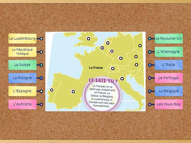 Les voisins de la France - Labelled diagram