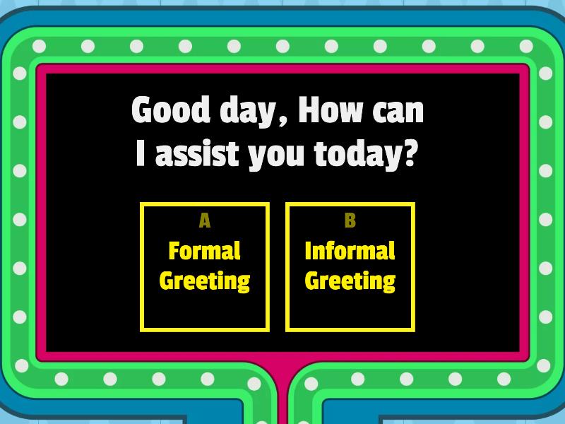 M.1 Formal and Informal English Expression - Gameshow quiz