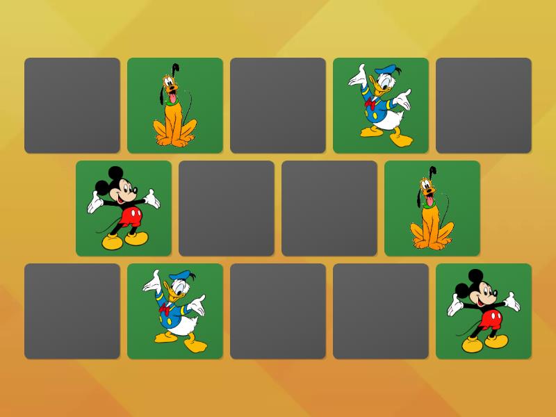 Encuentra la pareja. Práctica mouse grado segundo LBH - Parejas